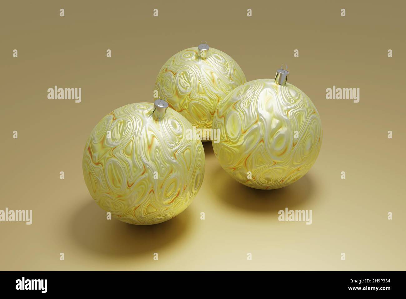 Christmas and New Year's scene in soft yellow tones. Christmas ...