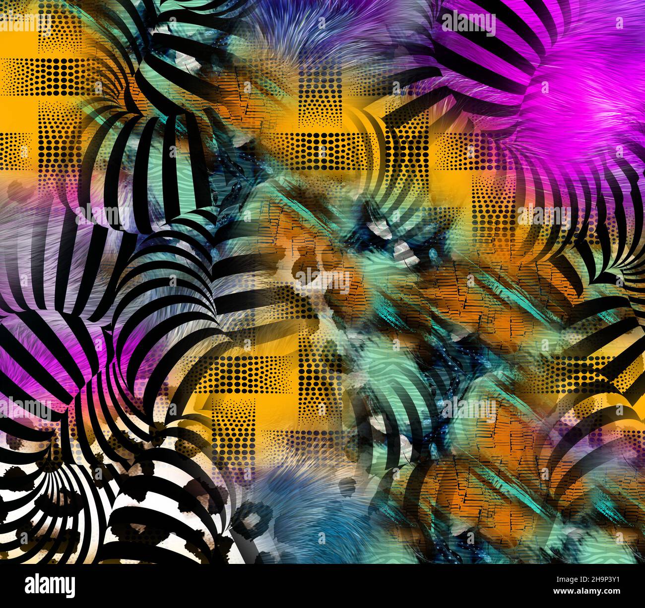 Colorful pattern background with feathers.Traditional folk fashion ...