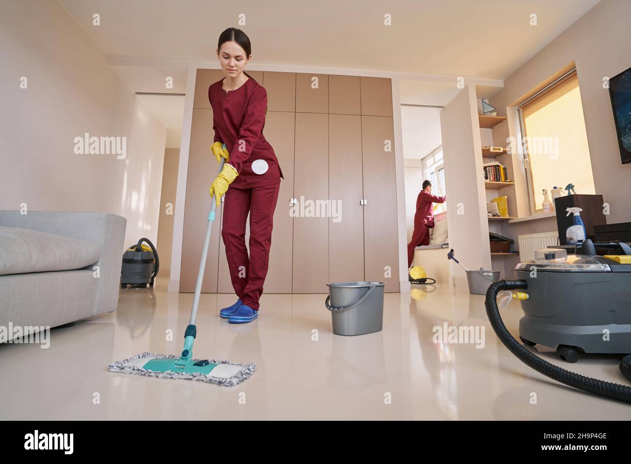Two janitors hi-res stock photography and images - Alamy