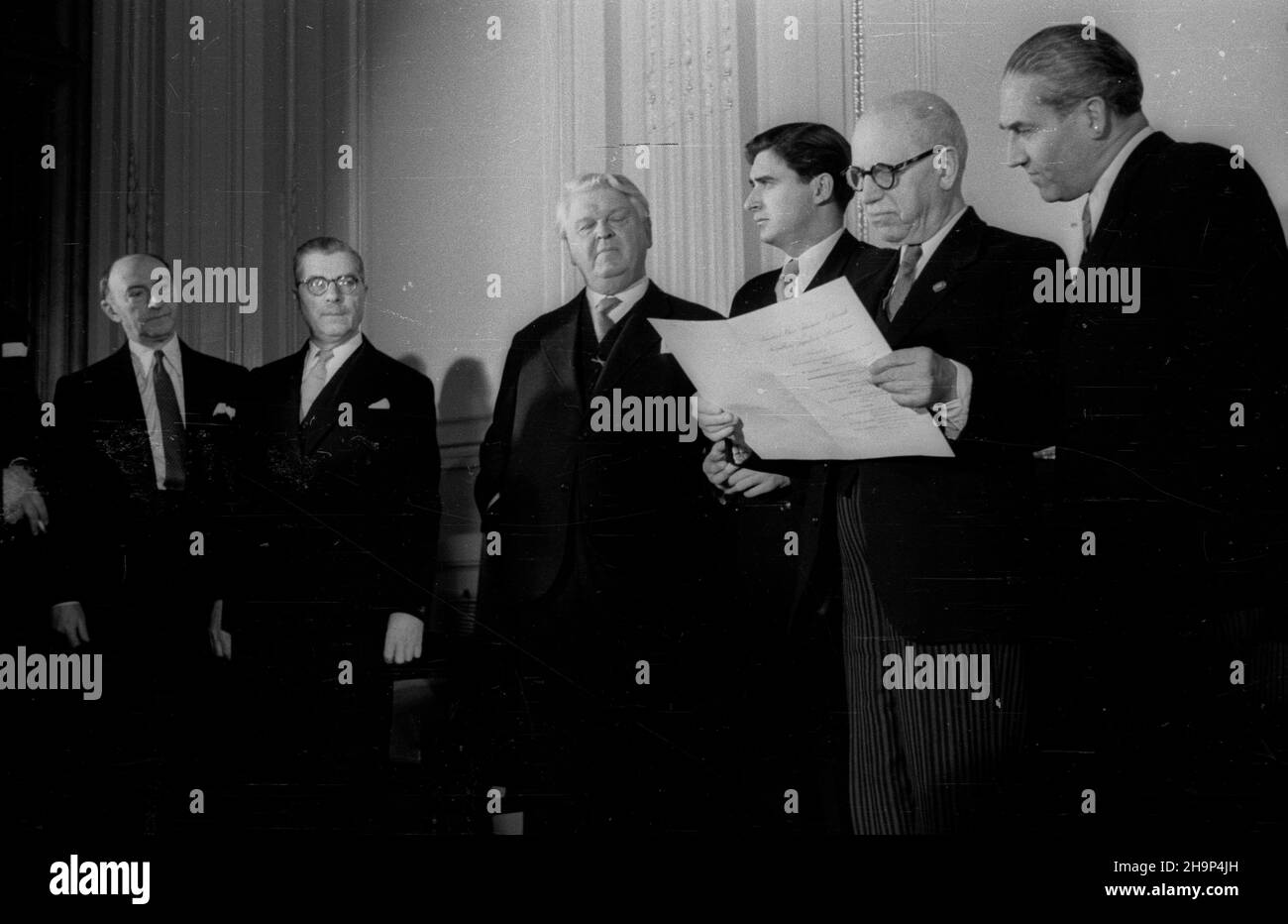Rumunia, Bukareszt, 1949-01-25. Drugi dzieñ wizyty delegacji polskiego ...