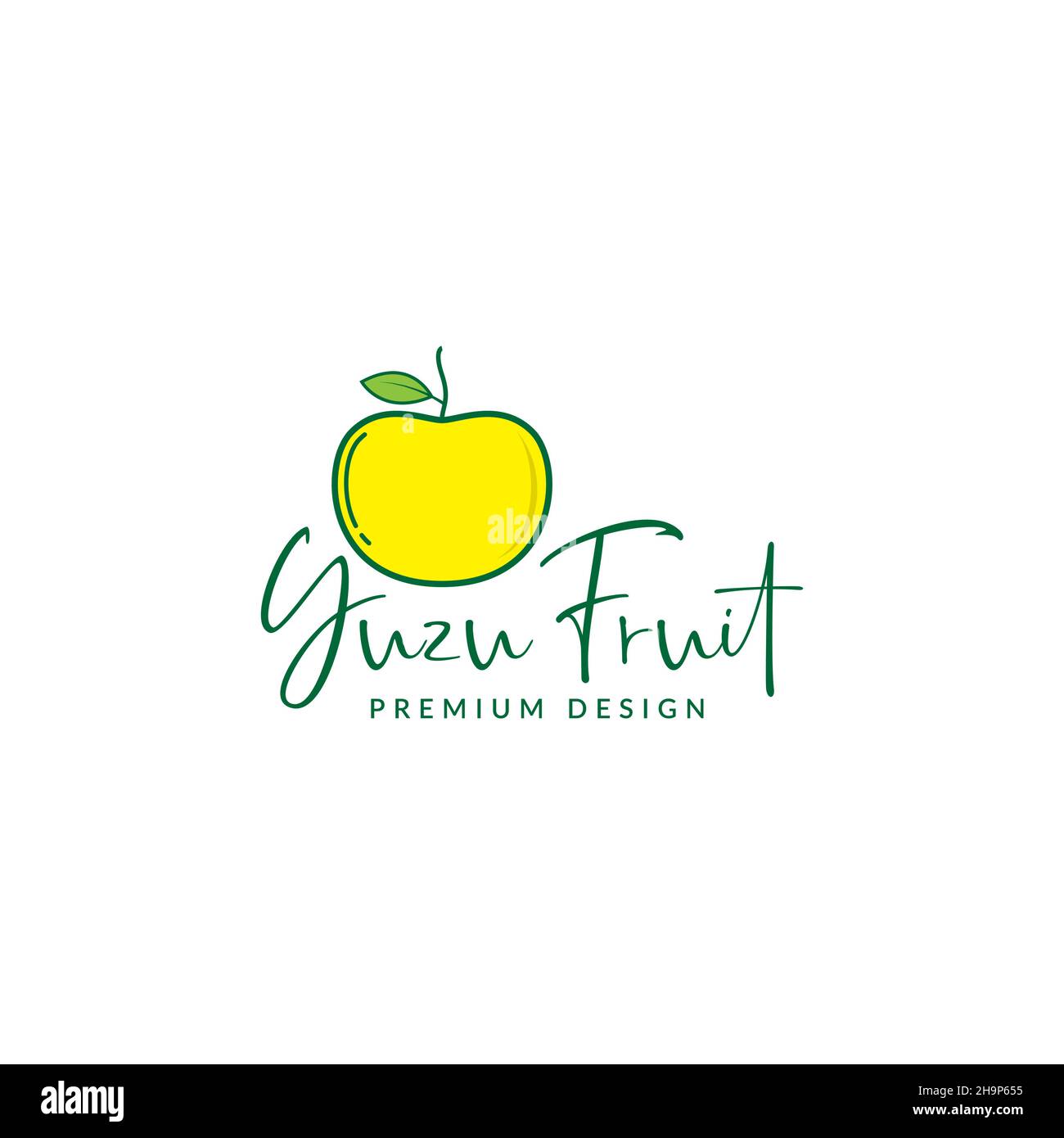 Yuzu citrus Stock Vector Images - Alamy