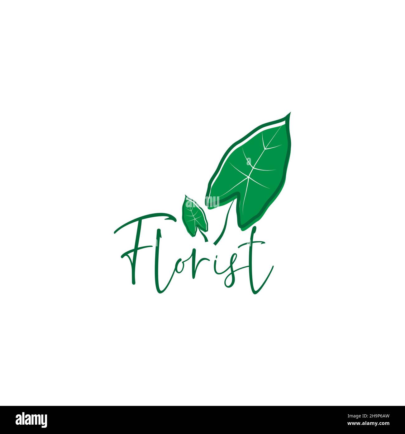 Taro leaf wallpaper Stock Vector Images - Alamy