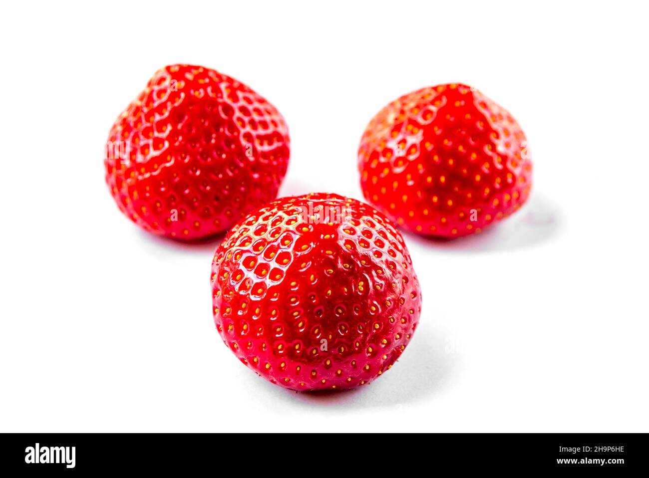 Strawberries isolated on white background. Studio shooting Stock Photo ...