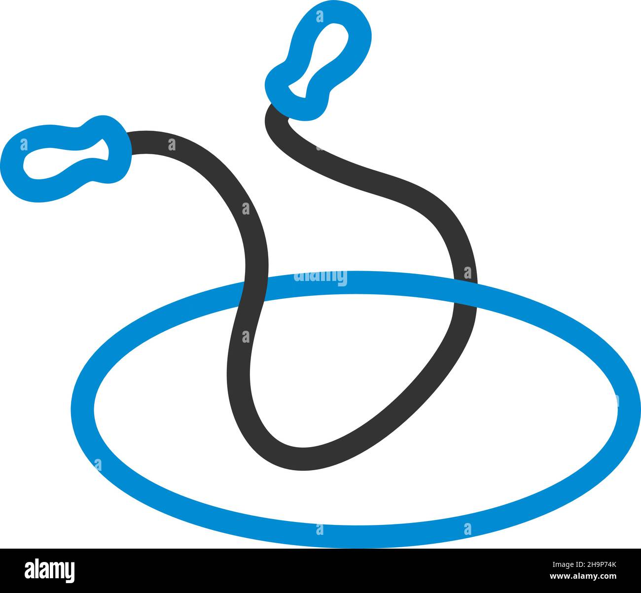 Icon Of Jump Rope And Hoop. Bold outline design with editable stroke ...