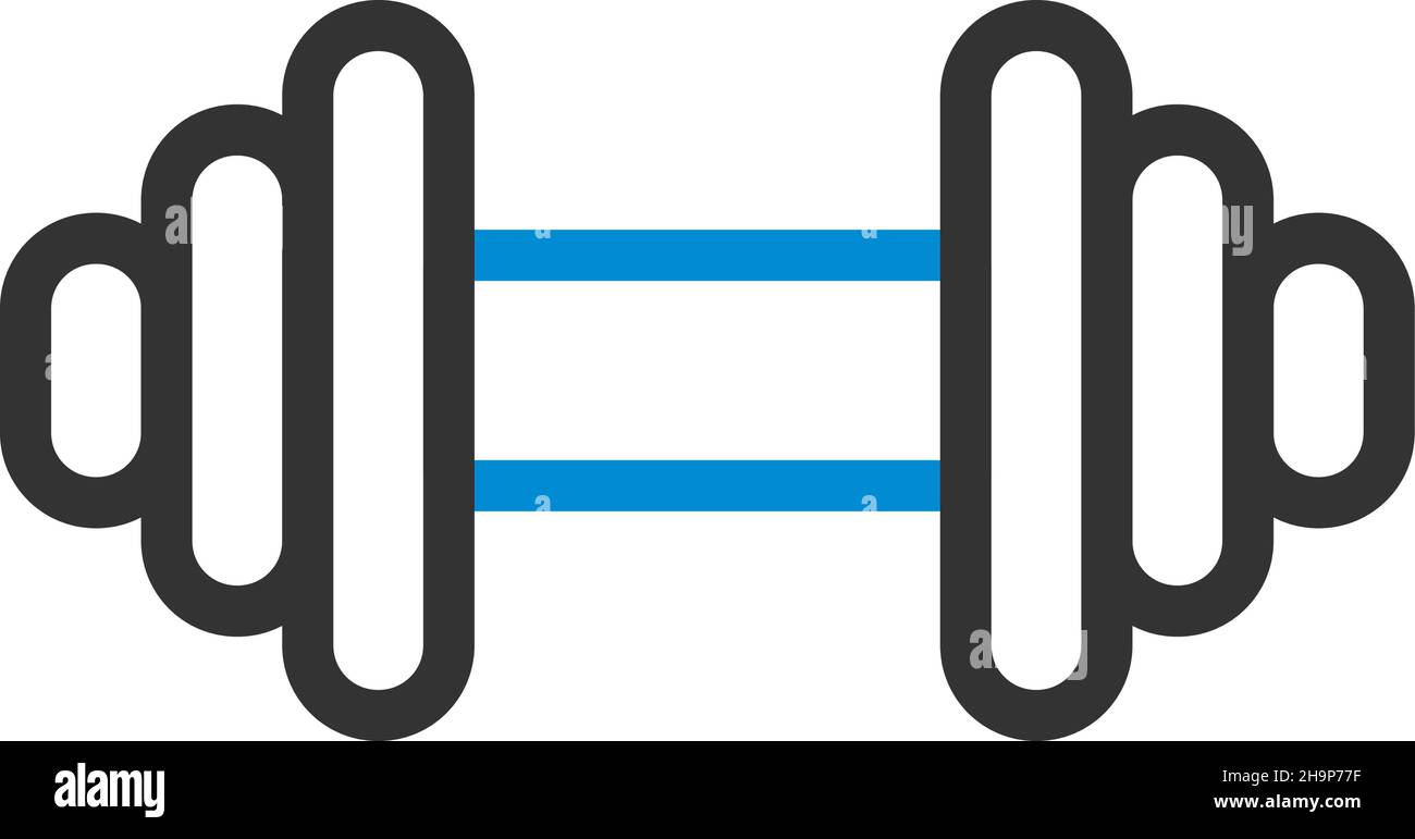 Icon Of Dumbbell. Bold outline design with editable stroke width ...