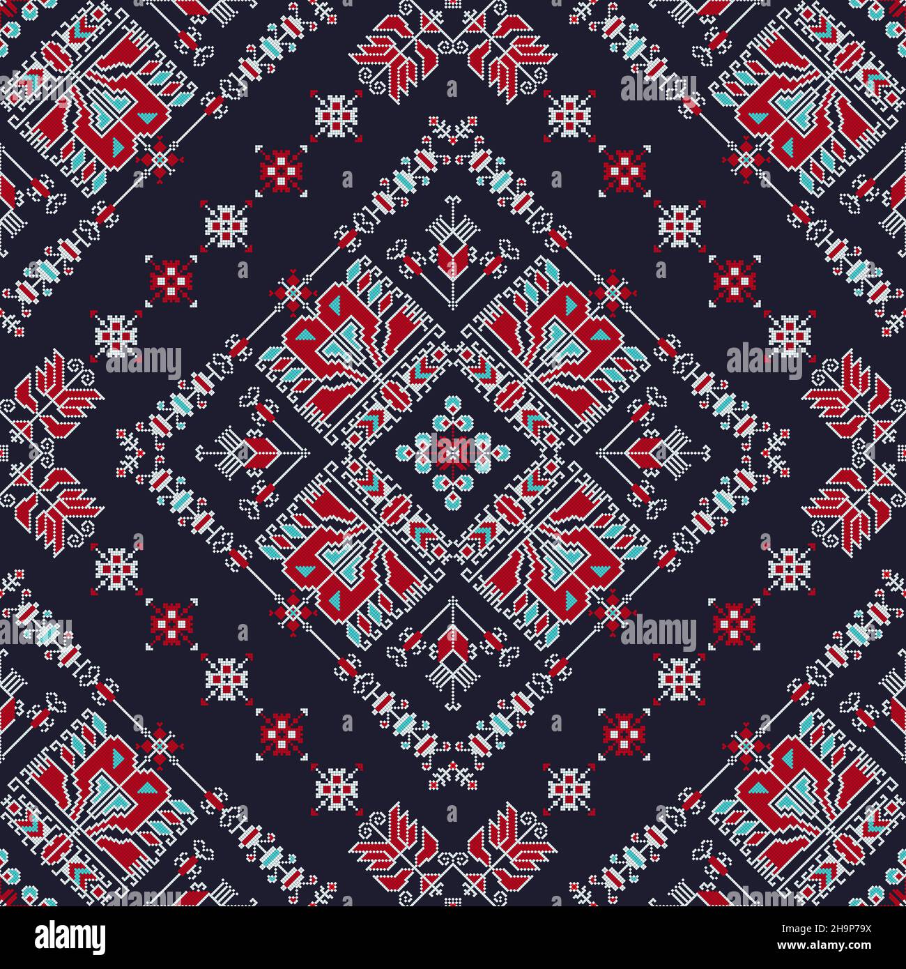 Traditional Bulgarian embroidery vector pattern Stock Vector Image ...