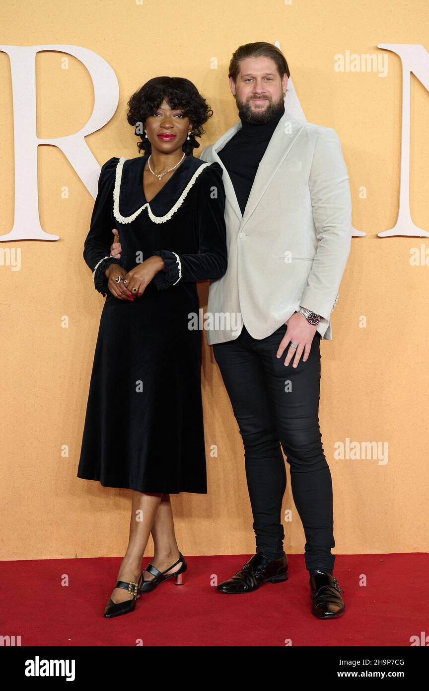 London, UK . 7 December, 2021 . Onyi Moss (L) at the the UK Premiere of ...