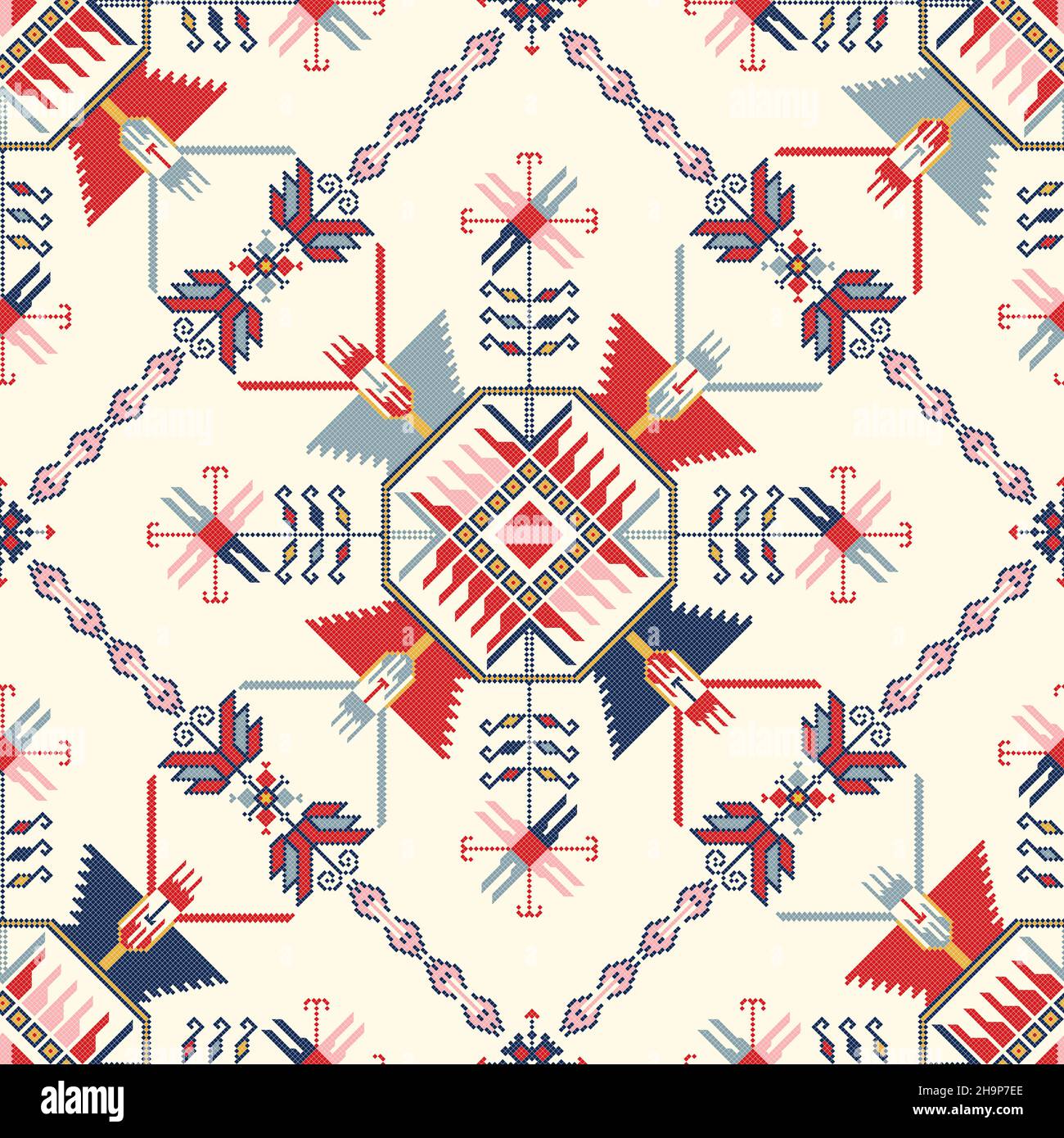 Traditional Bulgarian embroidery vector pattern Stock Vector Image ...