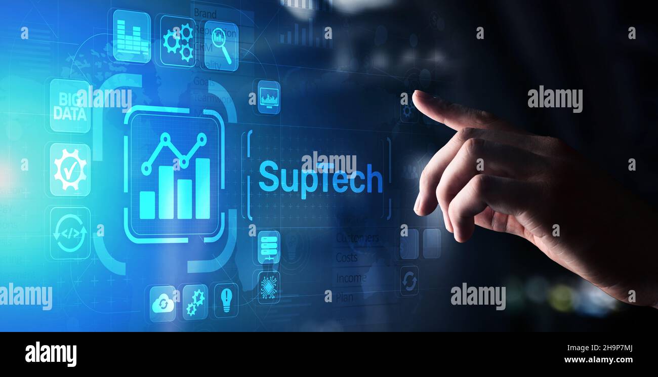 Suptech Regtech Supervisory Regulation technology concept on virtual ...