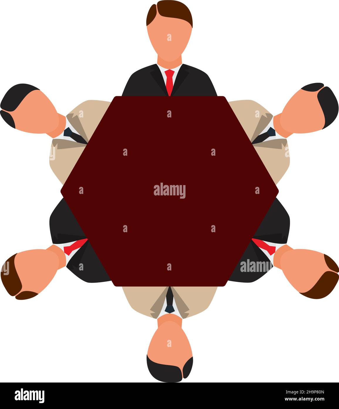 Conversation Table Icon. Flat Color Design. Vector Illustration Stock ...