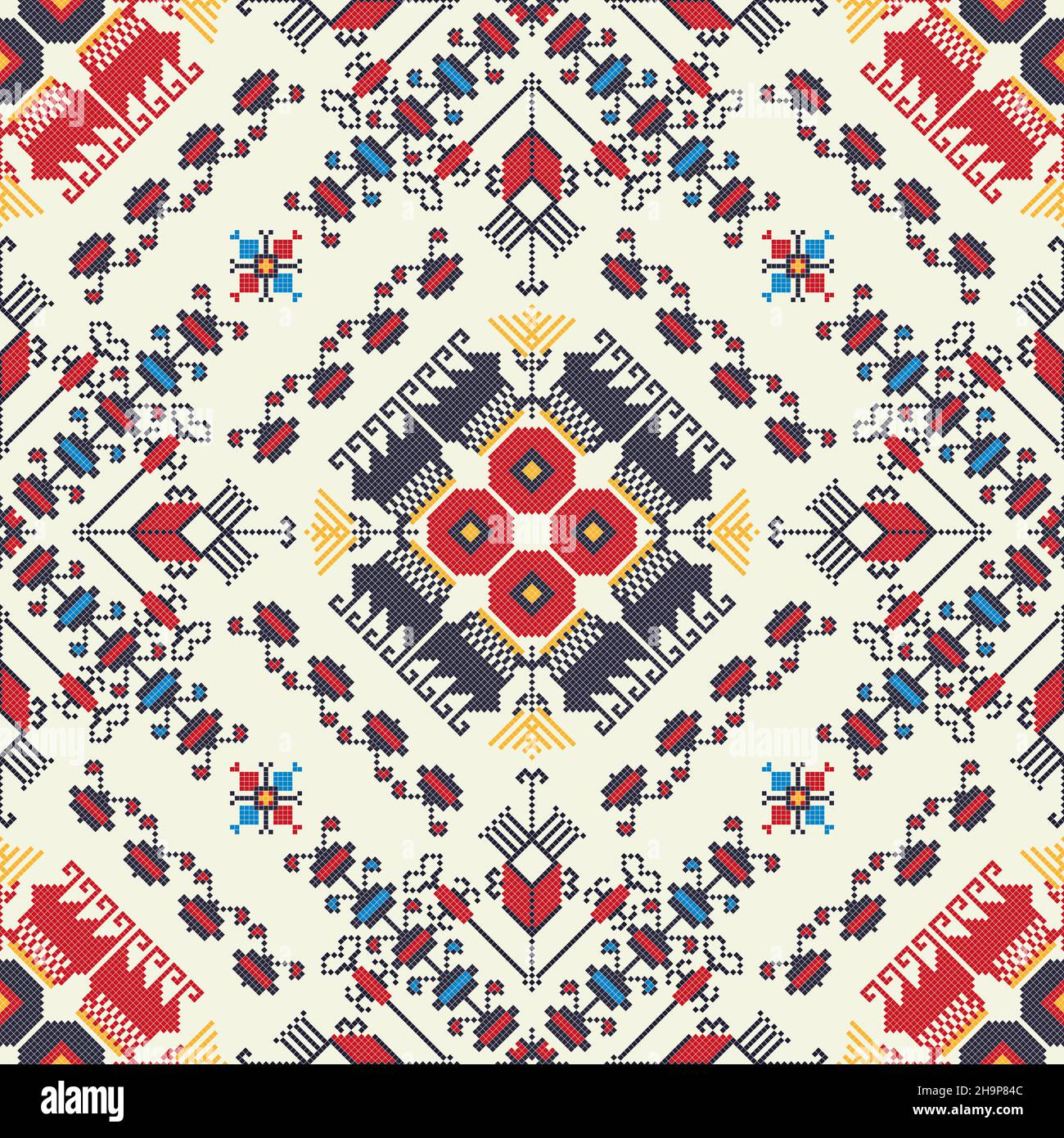 Traditional Bulgarian embroidery vector pattern Stock Vector Image ...