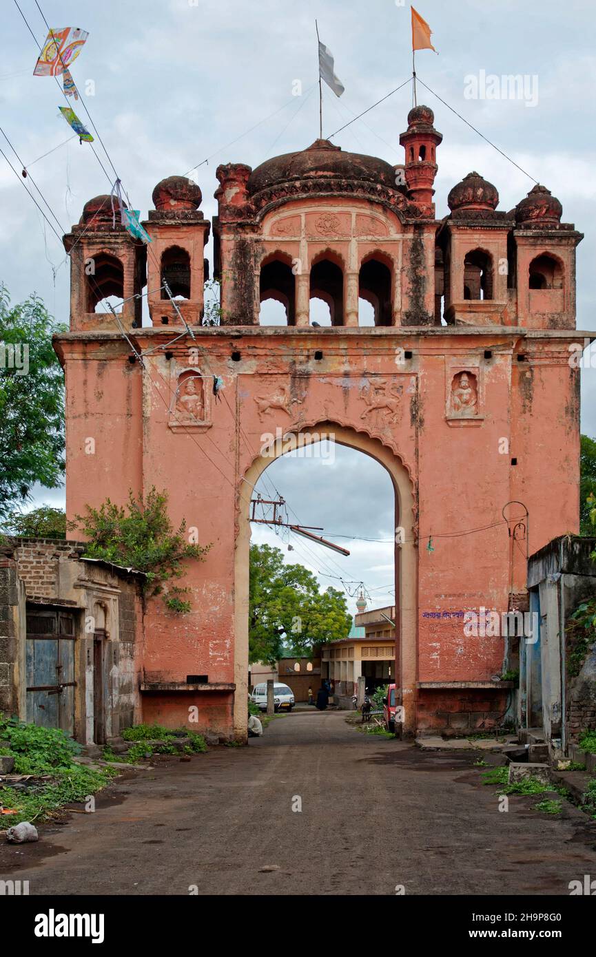 Decorative gate of Shri Krushna Temple of Mahanubhav Panth Stock Photo ...