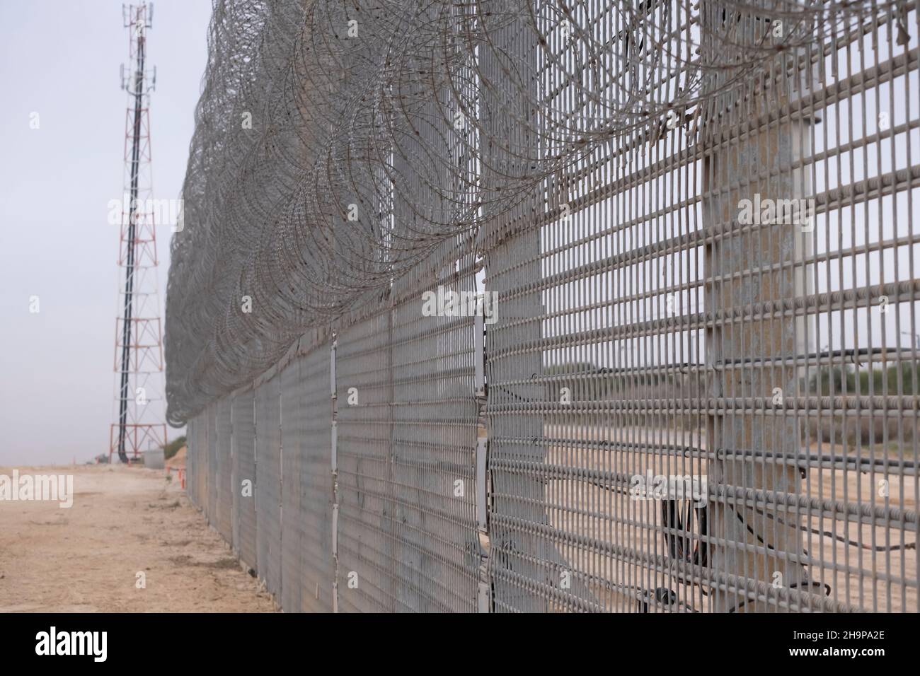 Gaza Border, Israel. 7th Dec, 2021. The new subterranean concrete ...
