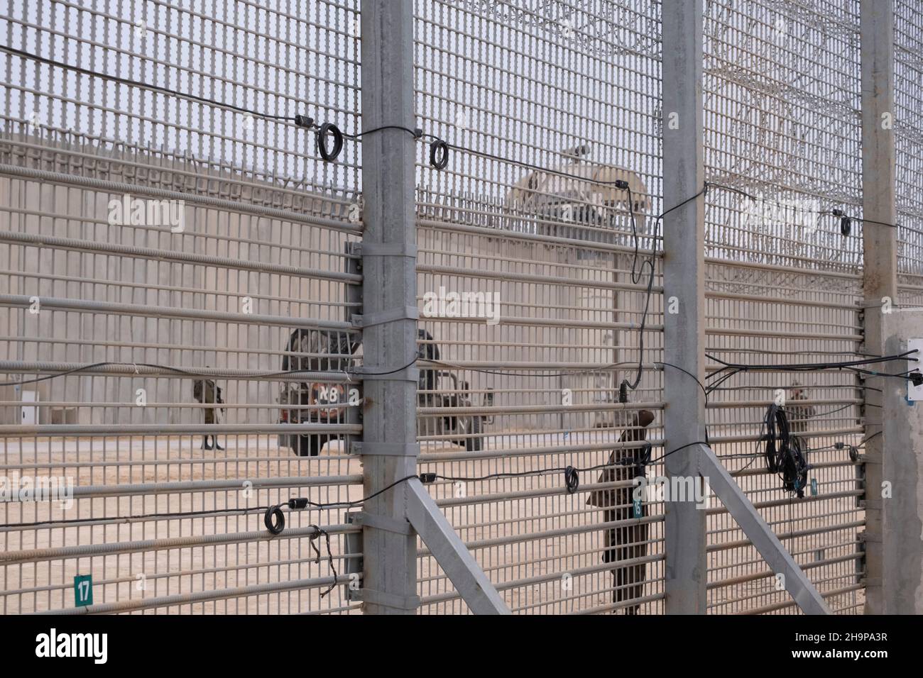Gaza Border, Israel. 7th Dec, 2021. The new subterranean concrete ...