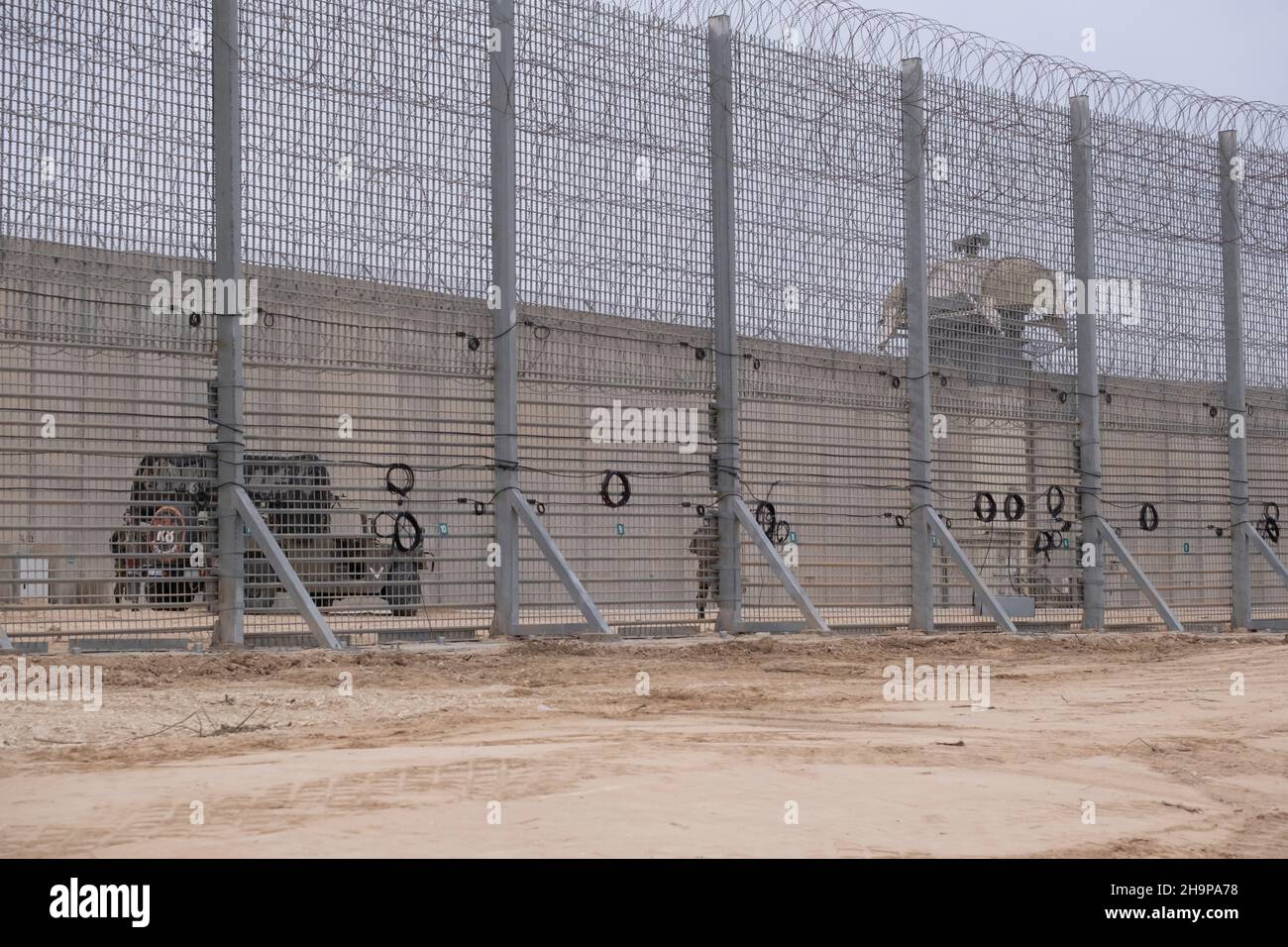 Gaza Border, Israel. 7th Dec, 2021. The new subterranean concrete ...