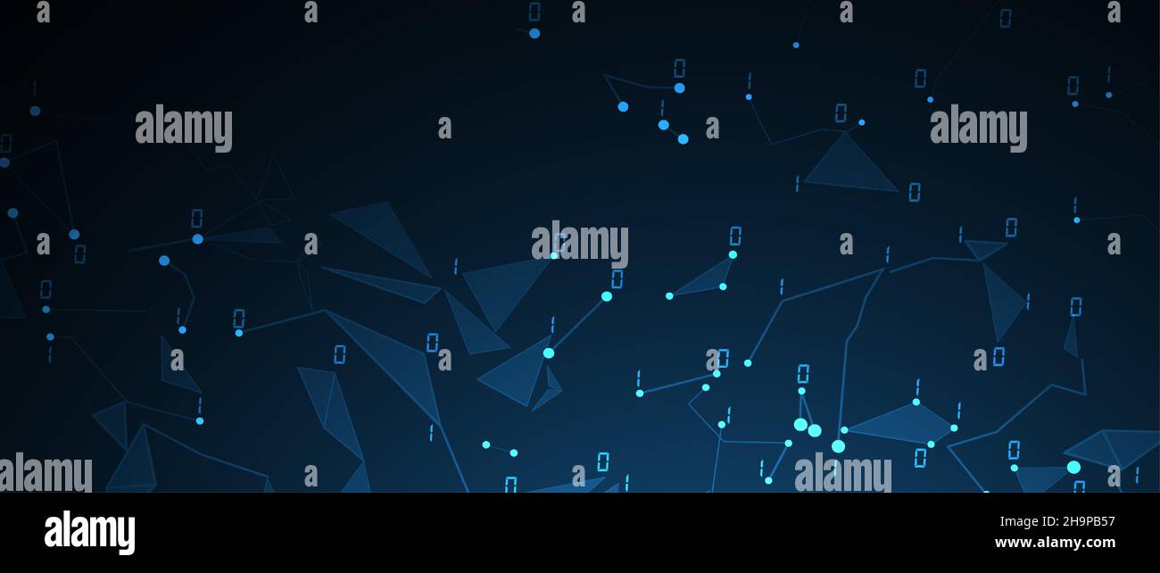 Neural network concept. Connected cells with links. High technology process. Abstract futuristic ...