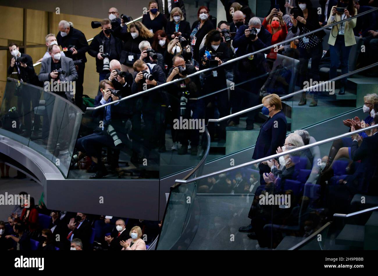 Today. 8th Dec, 2021. Chancellor Angela Merkel is photographed in the ...