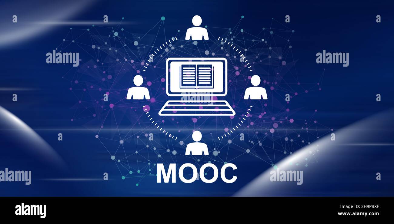 Illustration of a mooc concept Stock Photo - Alamy