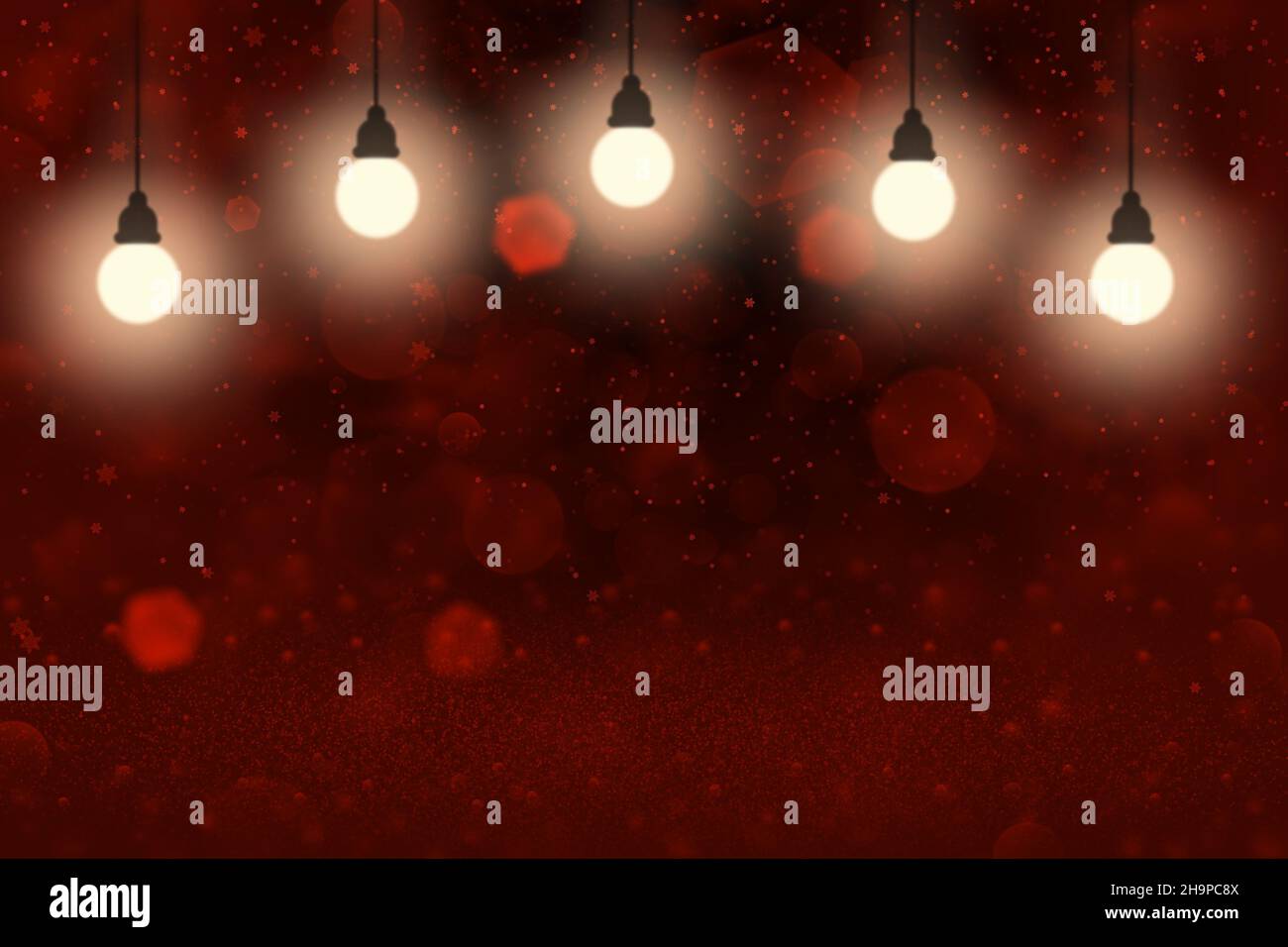 red pretty bright abstract background glitter lights with light bulbs ...