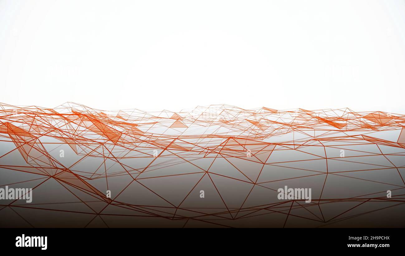 Abstract geometric volume waves on white background. Abstract micro ...