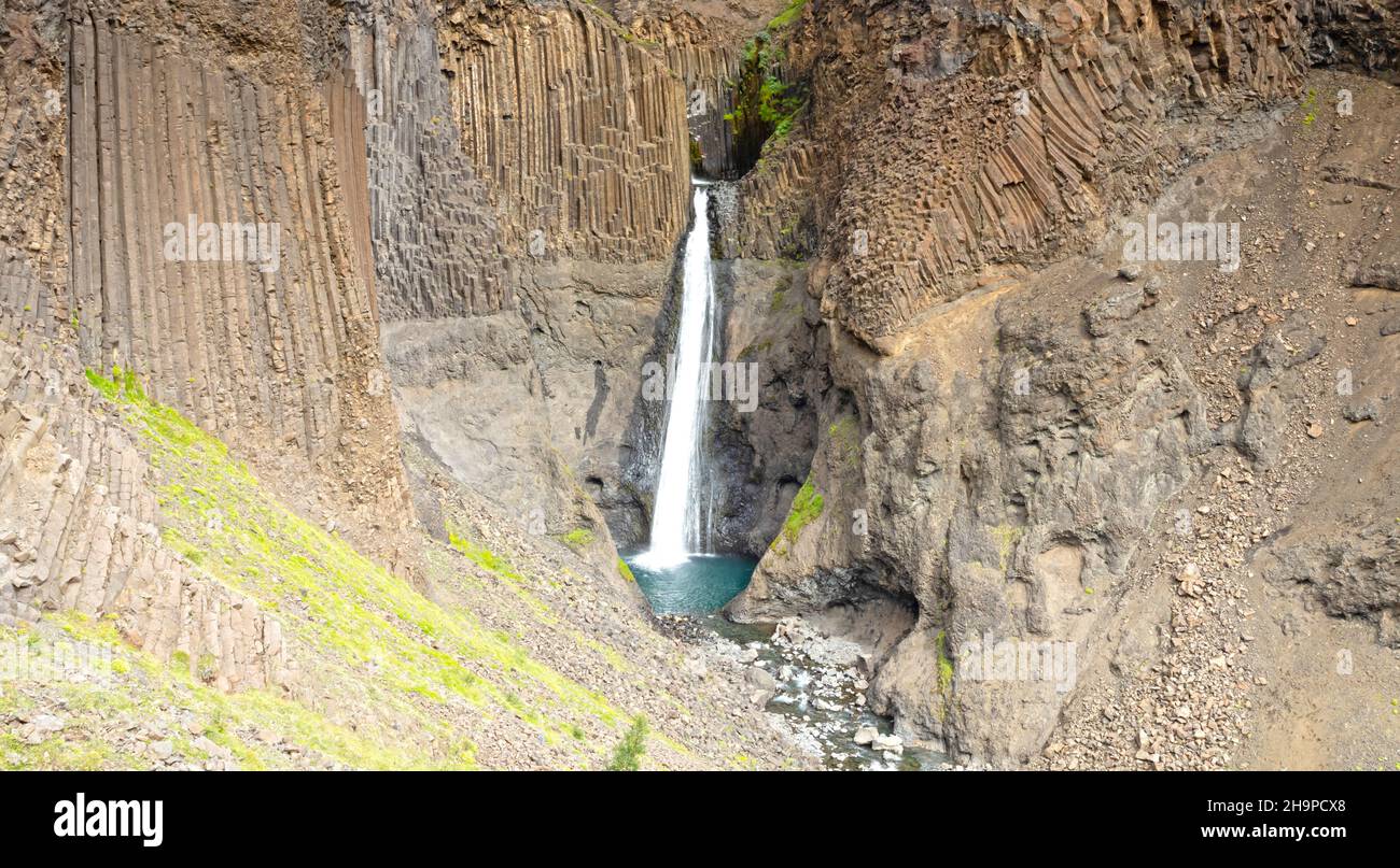 Litlanesfoss is a very beautiful small waterfall on the Iceland - It is ...
