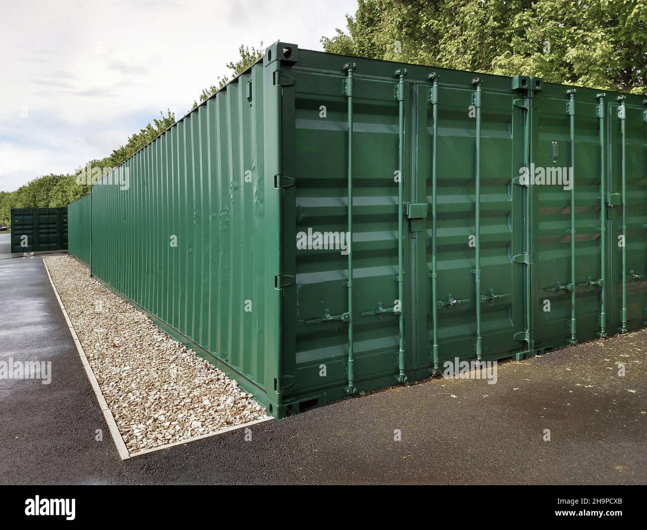 View of the shipping container of the self-storage units Stock Photo ...