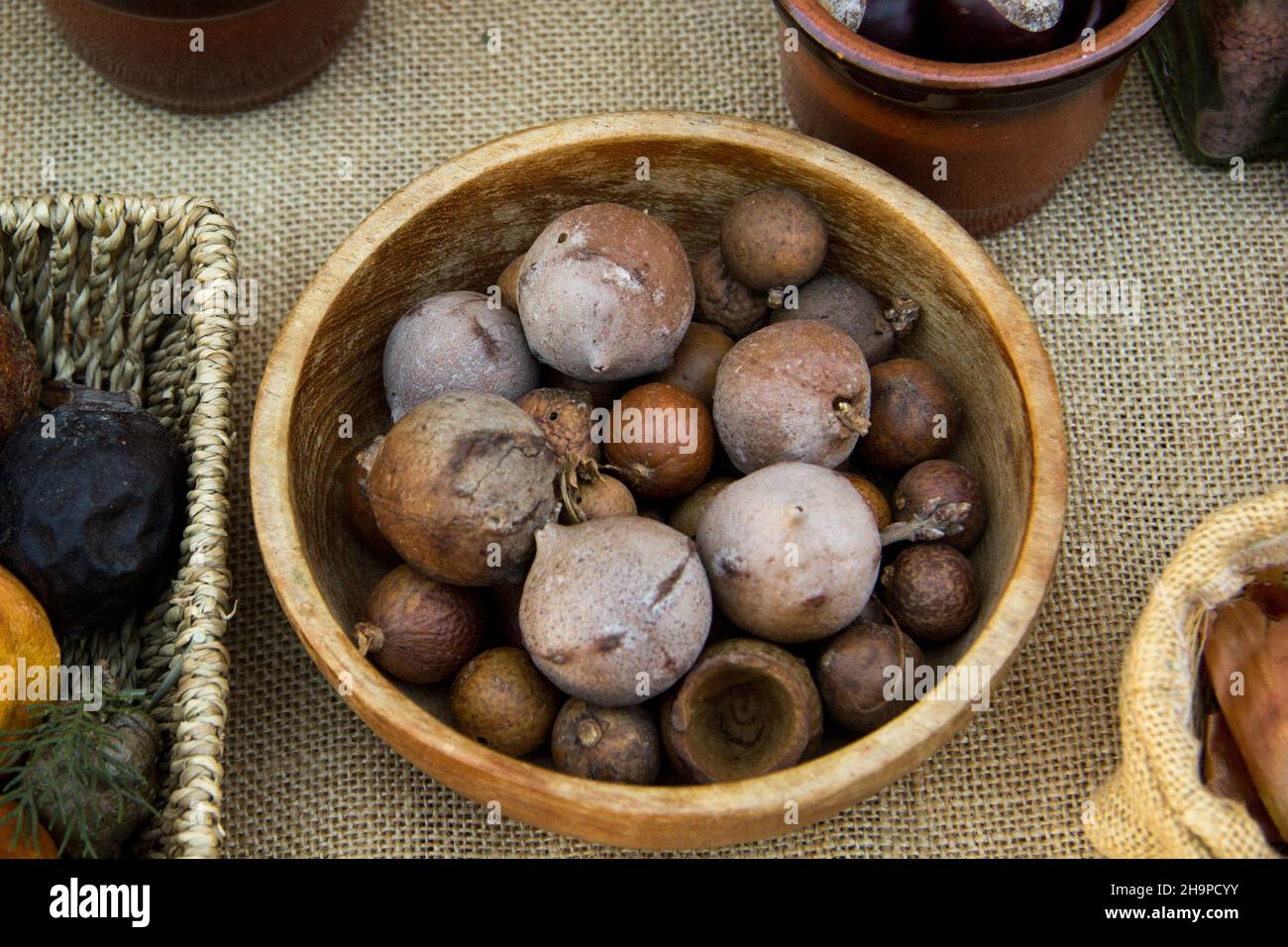 Aroma and flavors in Medieval market Stock Photo - Alamy
