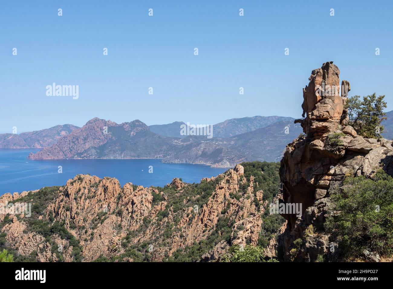 Corse-du-Sud department (Southern Corsica): rocky inlet “Calanques de ...