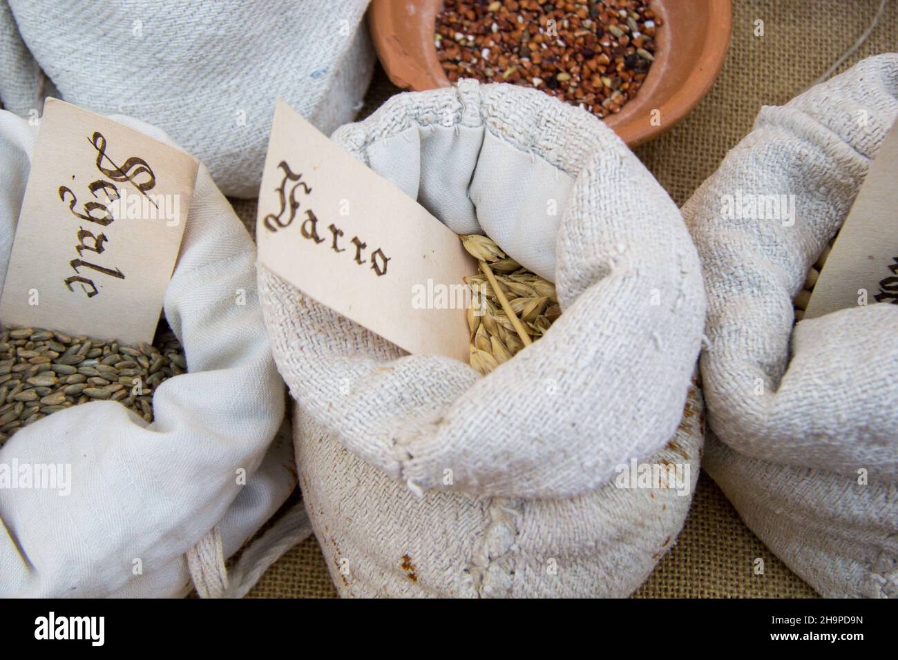 Aroma and flavors in Medieval market Stock Photo - Alamy
