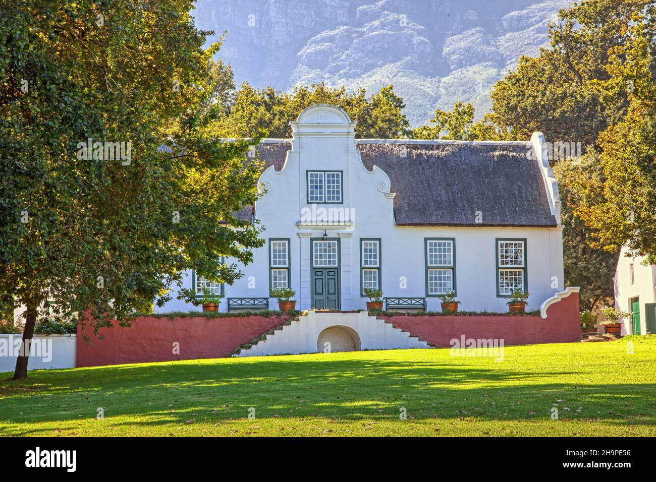 The Schoongezicht Manor House, part of the Rustenberg Wine Estate, a ...