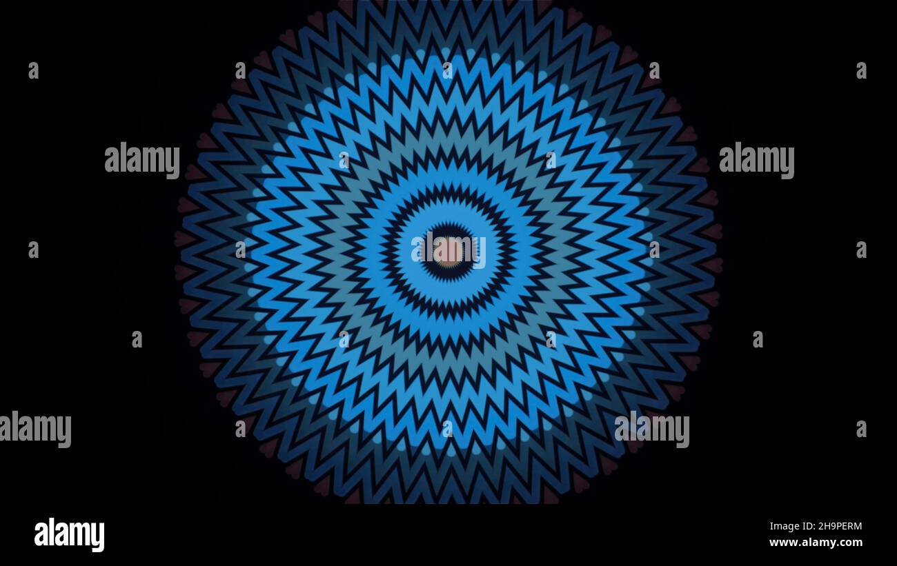 Colorful abstraction of hypnotic geometric patterns changing the color ...