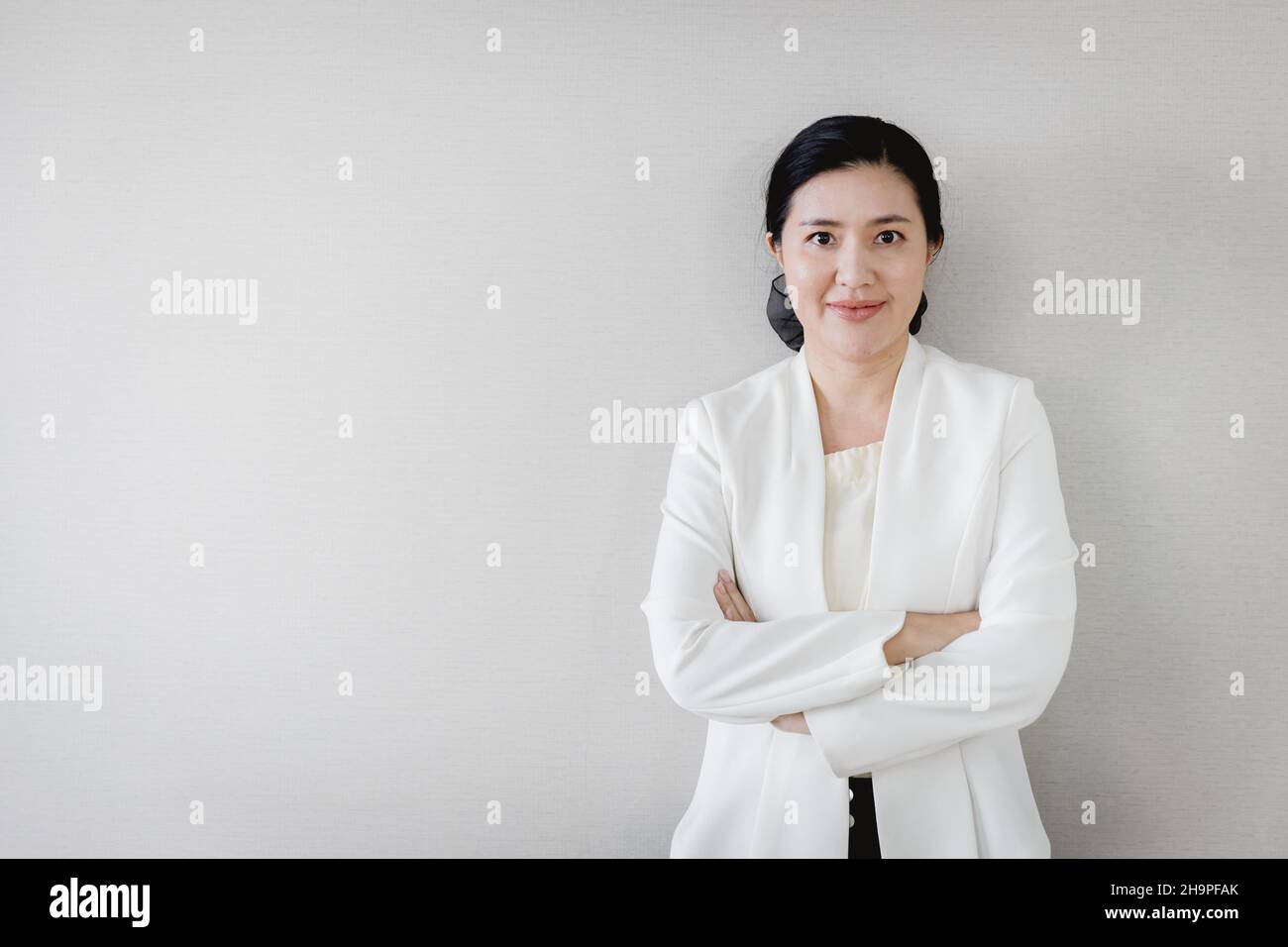 Portrait Asian Executive Business Woman Professional Leader standing ...