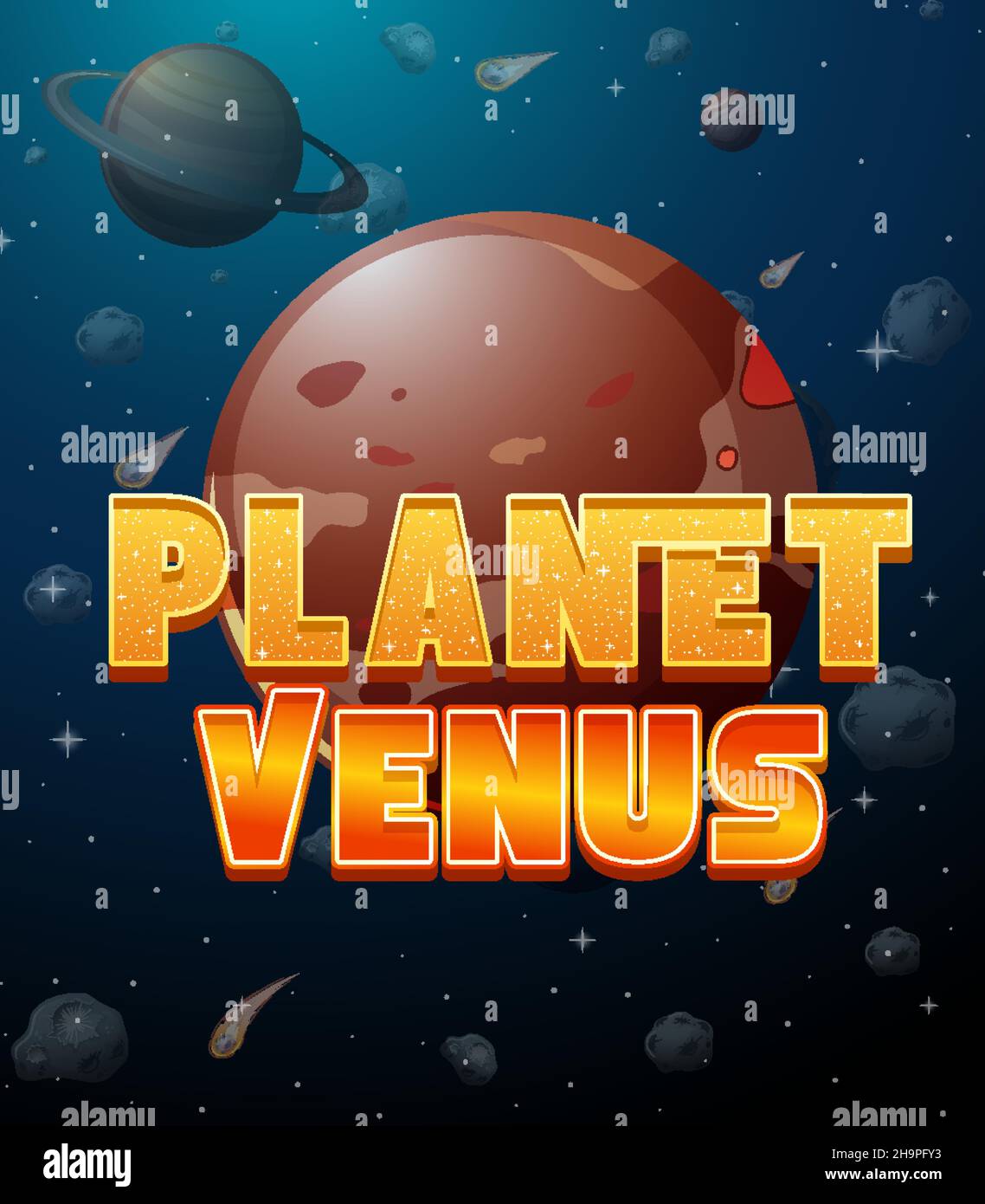 Planet Venus word logo poster illustration Stock Vector Image & Art - Alamy