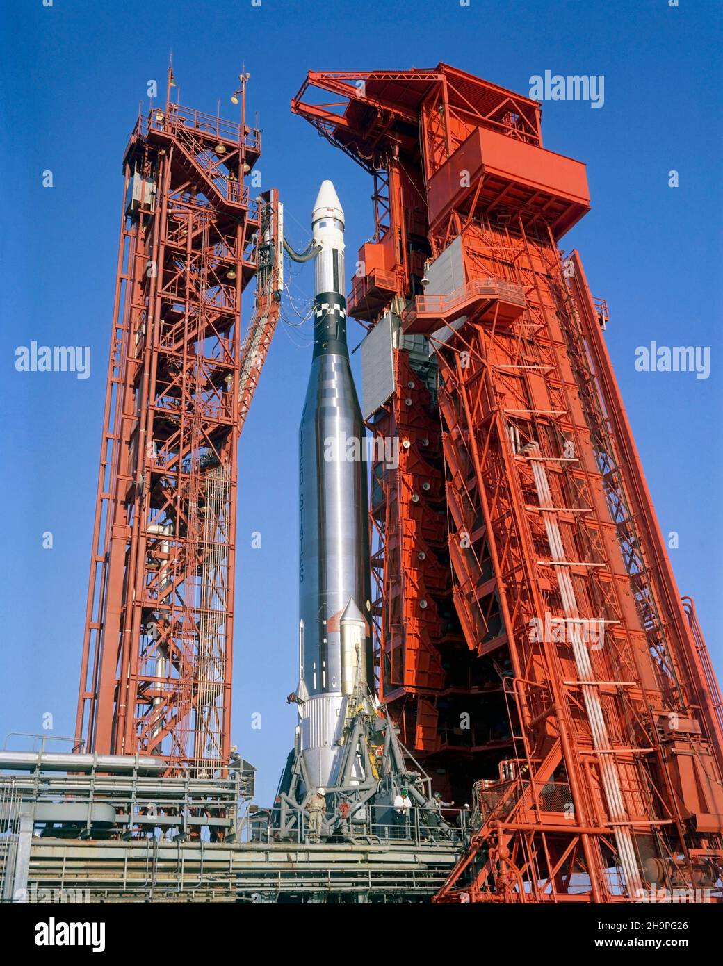 (25 Oct. 1965) --- View at Pad 14 during prelaunch operations for the ...