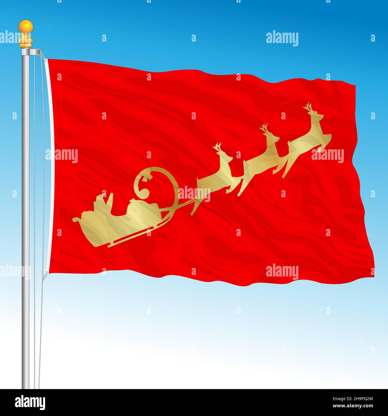 Santa Claus fantasy flag, vector illustration Stock Vector Image & Art ...