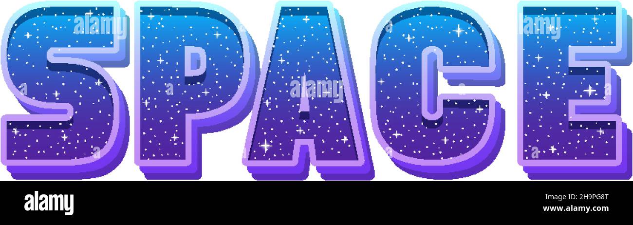 Space word logo design illustration Stock Vector Image & Art - Alamy