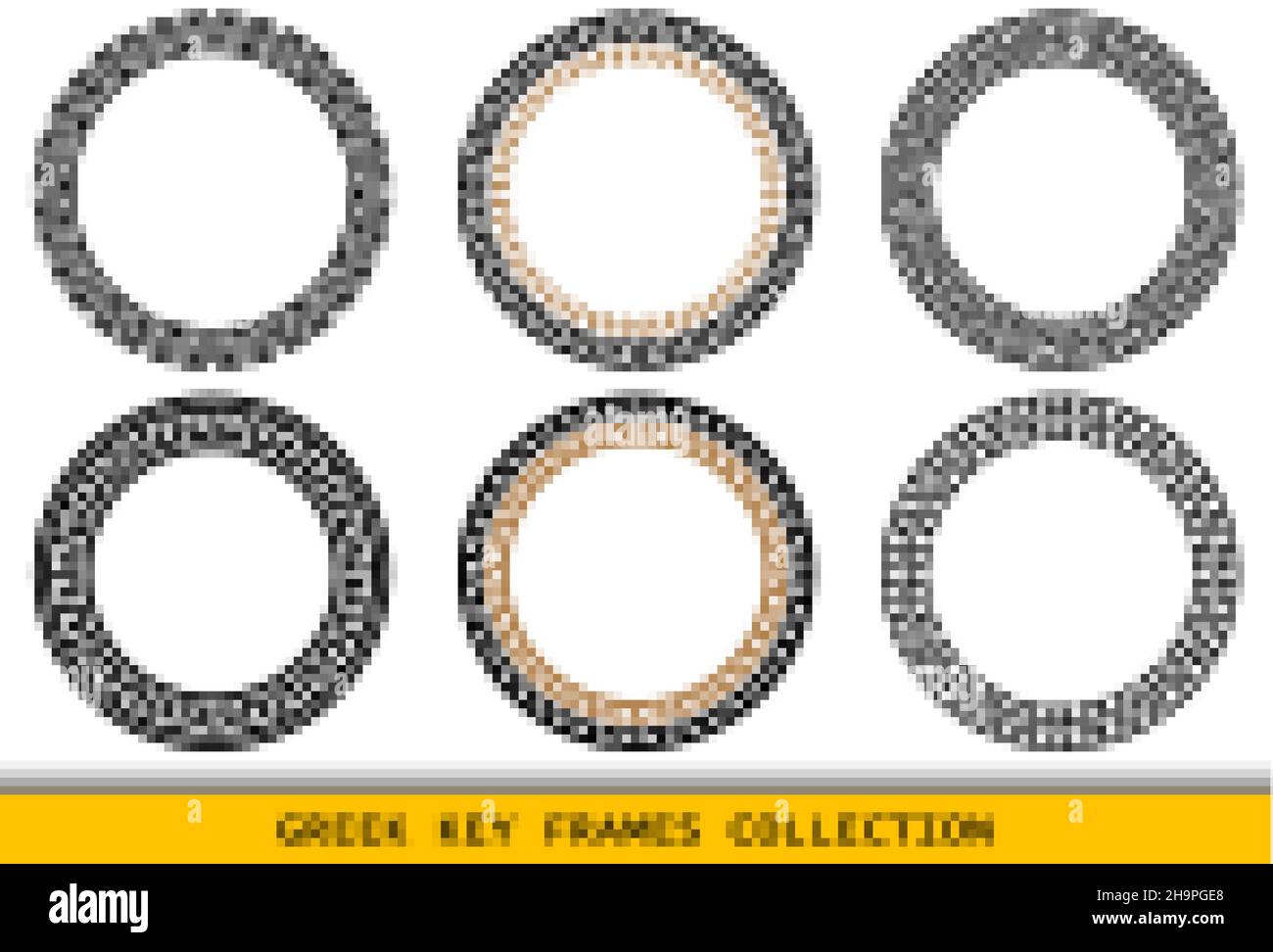 Ancient Greek round frames patterns, set of antique borders from Greece ...