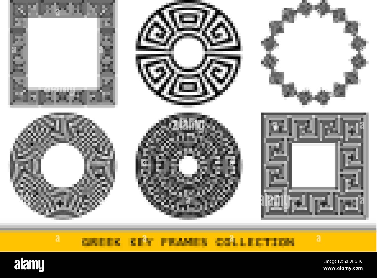 Ancient Greek frames patterns, set of antique borders from Greece Stock ...