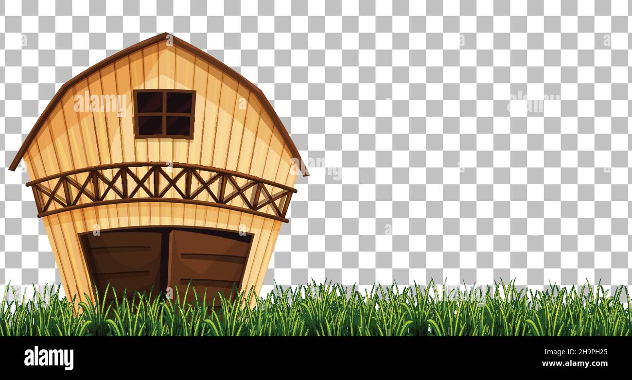 Barn or granary on transparent background illustration Stock Vector ...