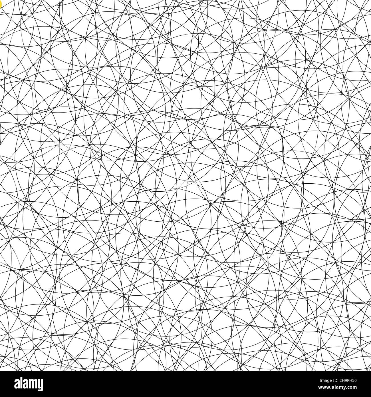 Tangled background of thin black outline overlapping circles Stock ...