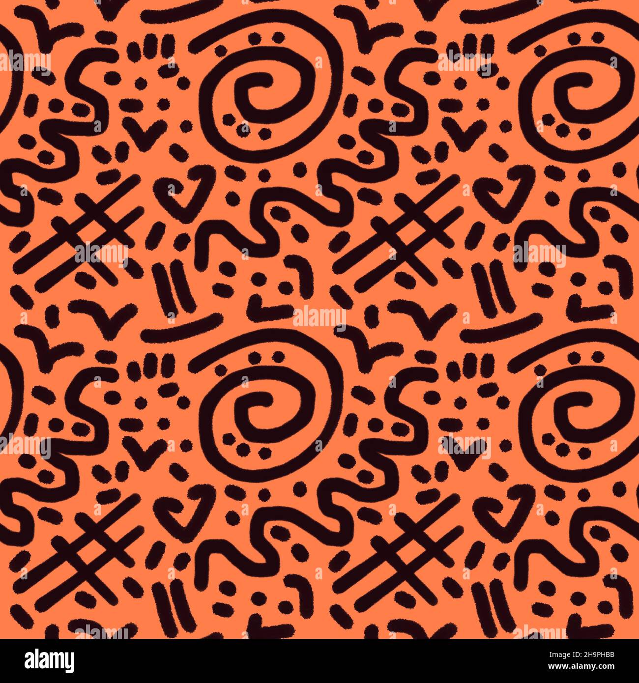 Seamless abstract pattern with line art stripes for fabrics and ...