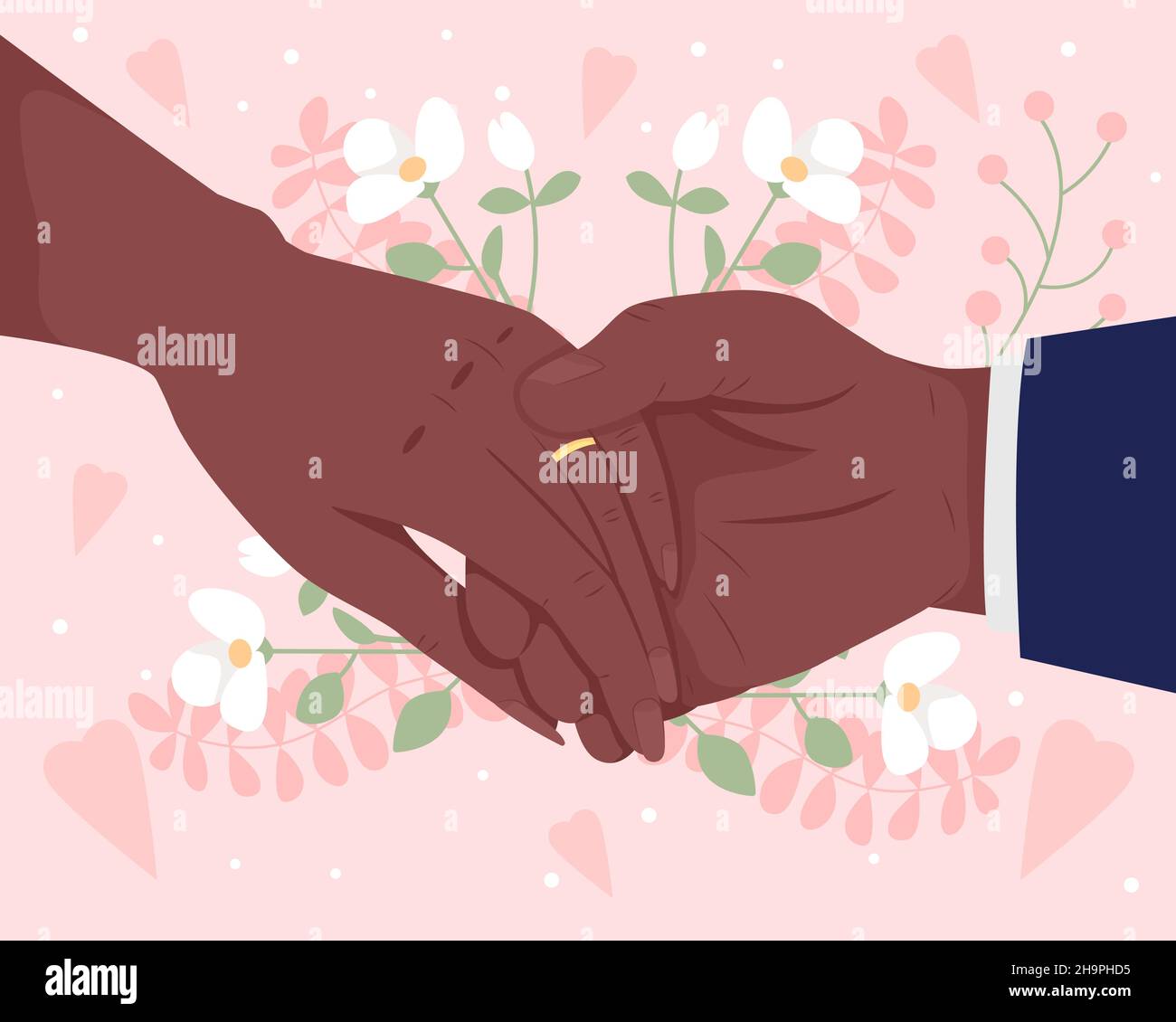 Romantic engagement proposal flat color vector illustration Stock ...