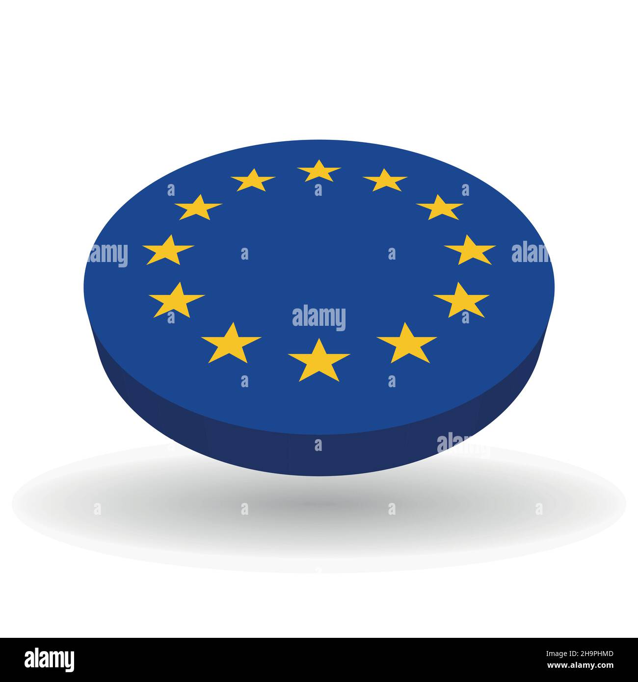 3D circle flag of European Union Stock Vector Image & Art - Alamy