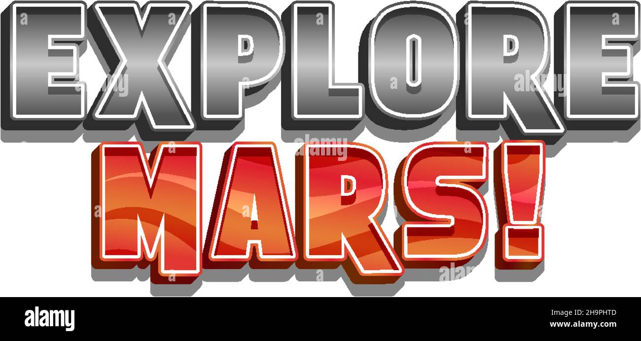 Explore Mars word logo design illustration Stock Vector Image & Art - Alamy