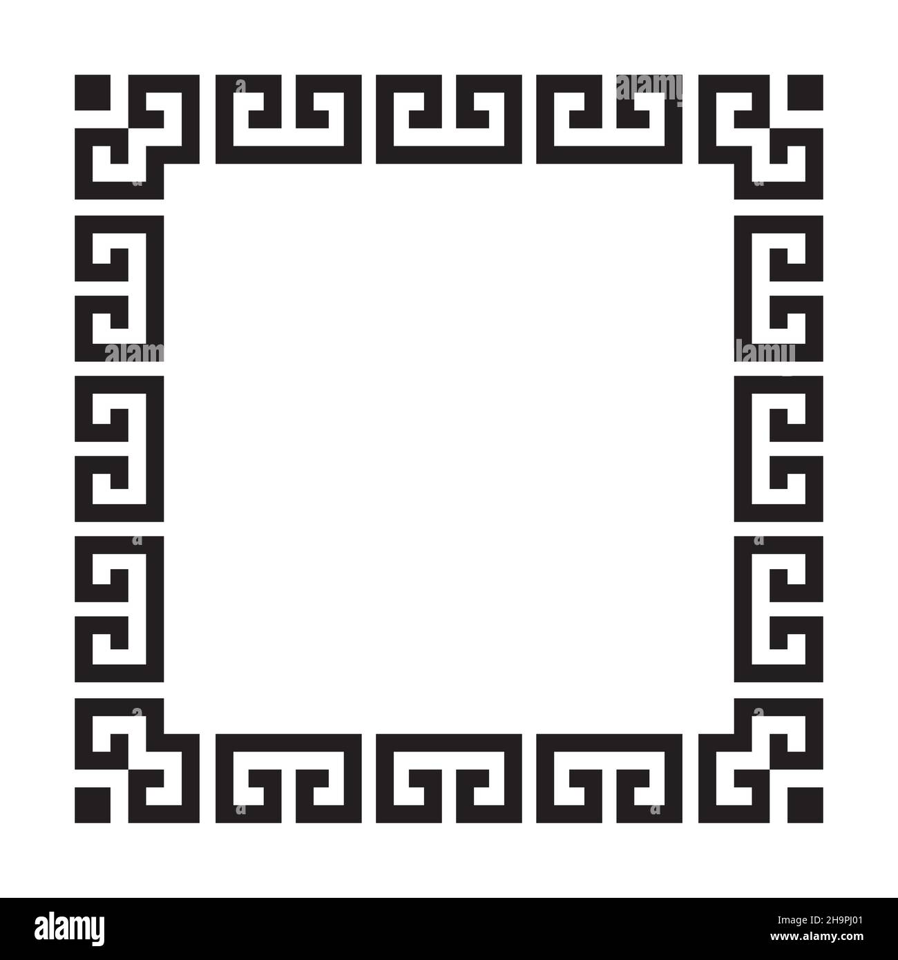Square frame of simple greek pattern Stock Vector Image & Art - Alamy