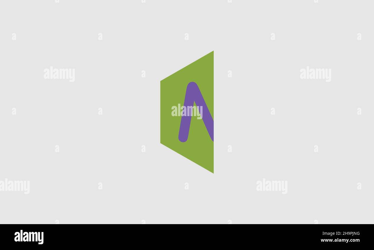 Uppercase banner letter N logo Vector illustration Stock Vector Image ...