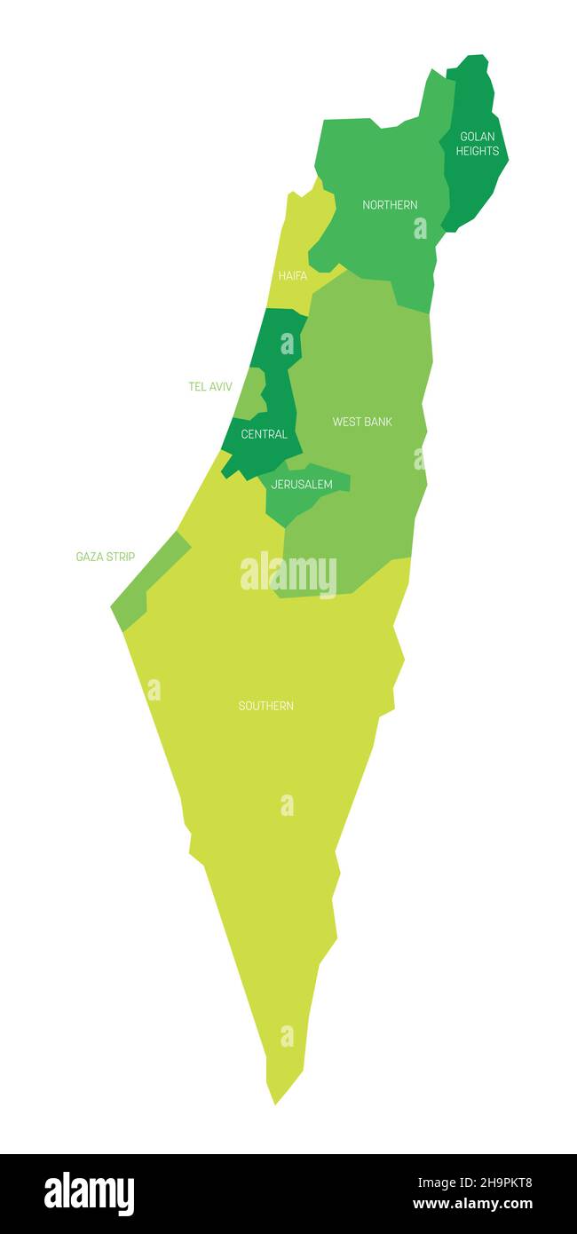 Israel - administrative map of districts Stock Vector Image & Art - Alamy