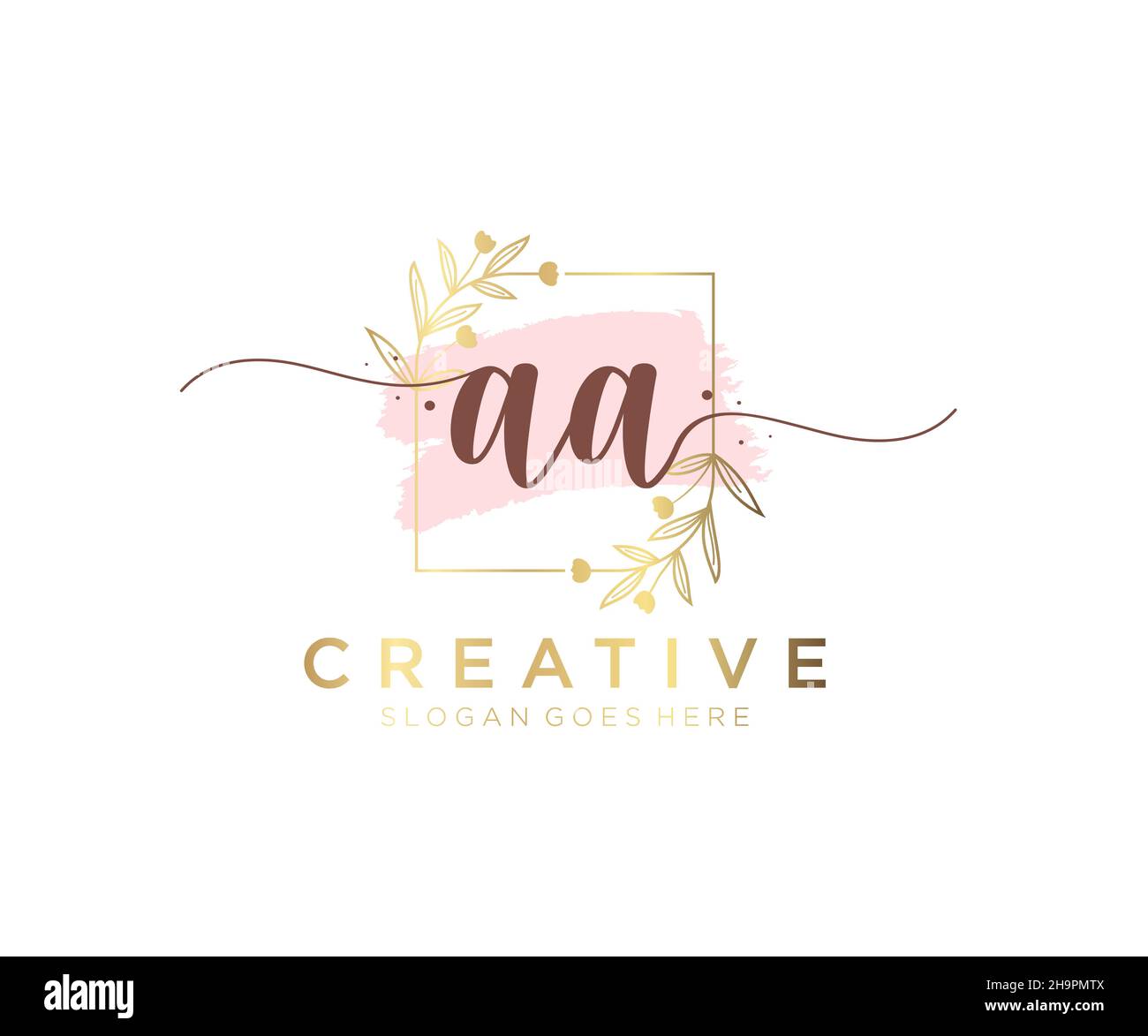 AA feminine logo. Usable for Nature, Salon, Spa, Cosmetic and Beauty ...