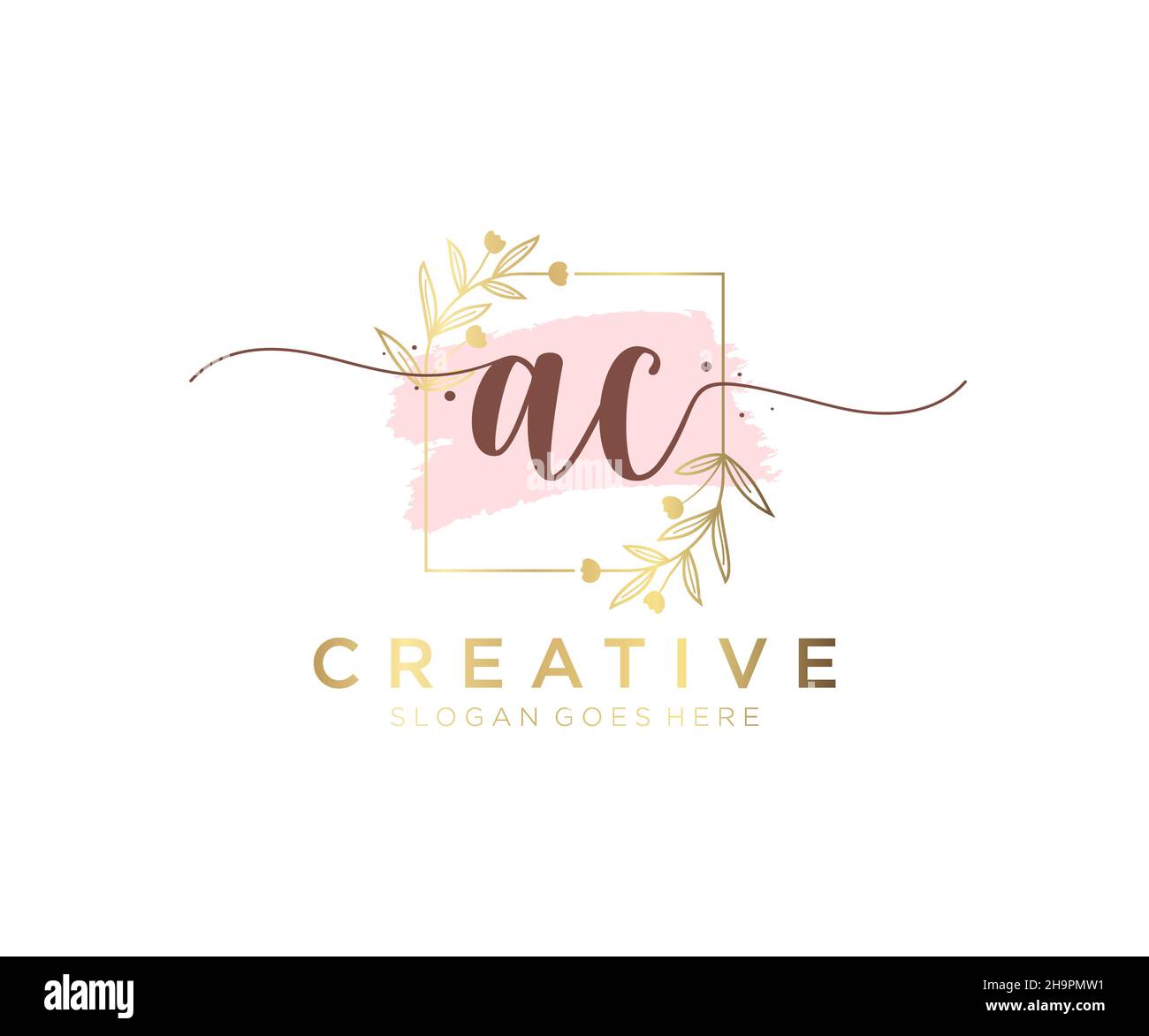AC feminine logo. Usable for Nature, Salon, Spa, Cosmetic and Beauty ...