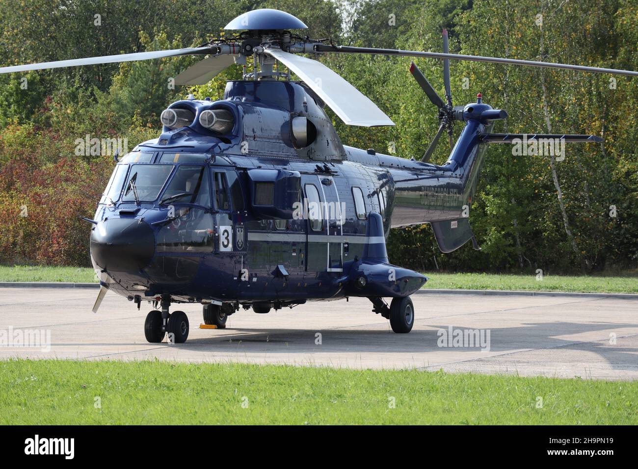 German Federal Police Helicopter Stock Photo - Alamy